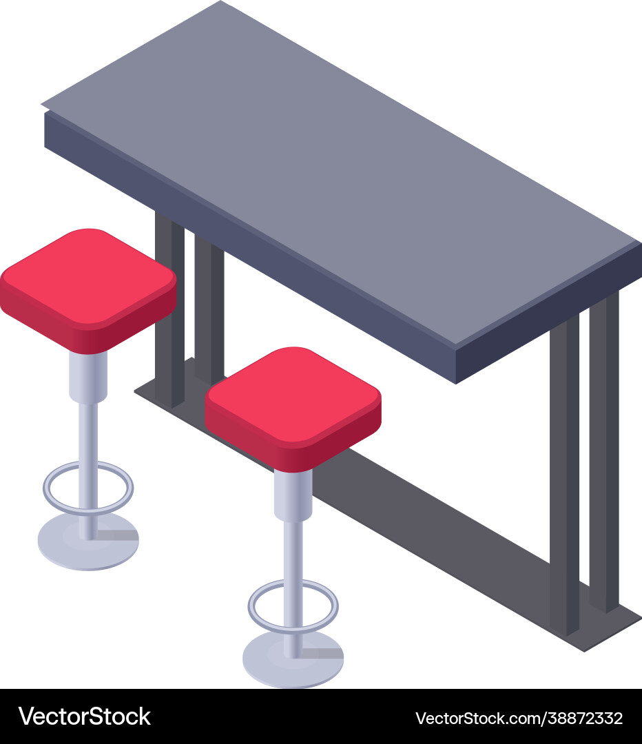 Isometric bar counter Royalty Free Vector Image
