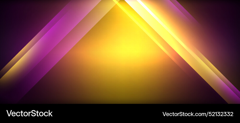 Neon glowing circle rays light round lines Vector Image