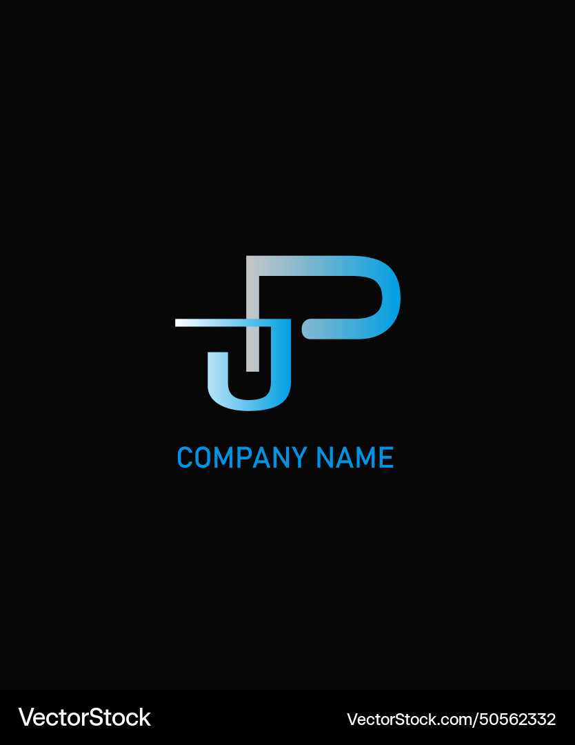 Pj letter logo design Royalty Free Vector Image