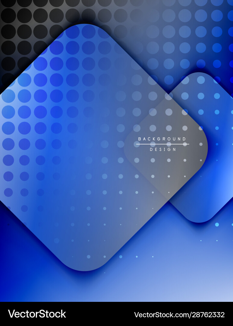 Rounded squares shapes composition geometric Vector Image