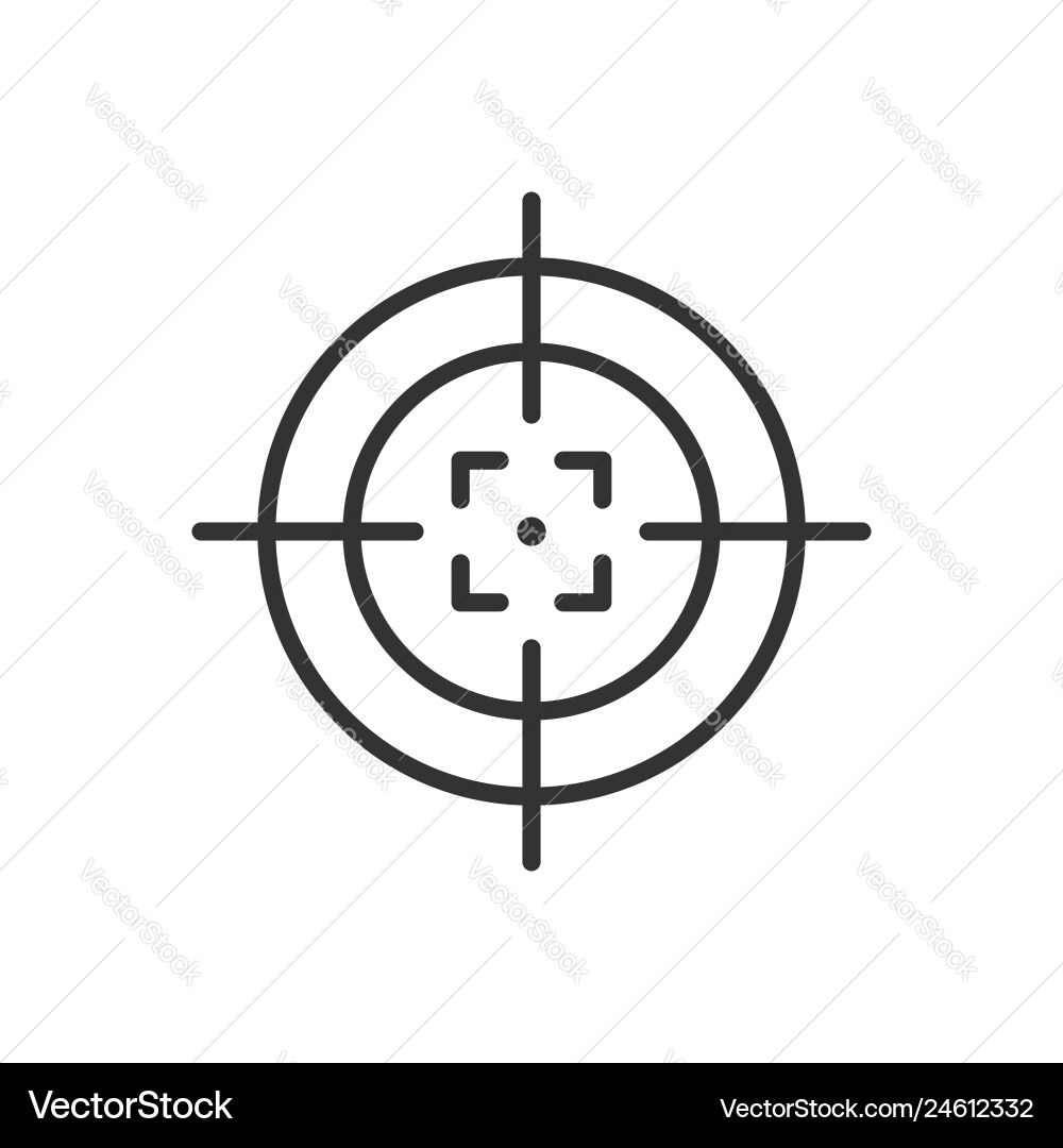 Shooting target icon in flat style aim sniper Vector Image