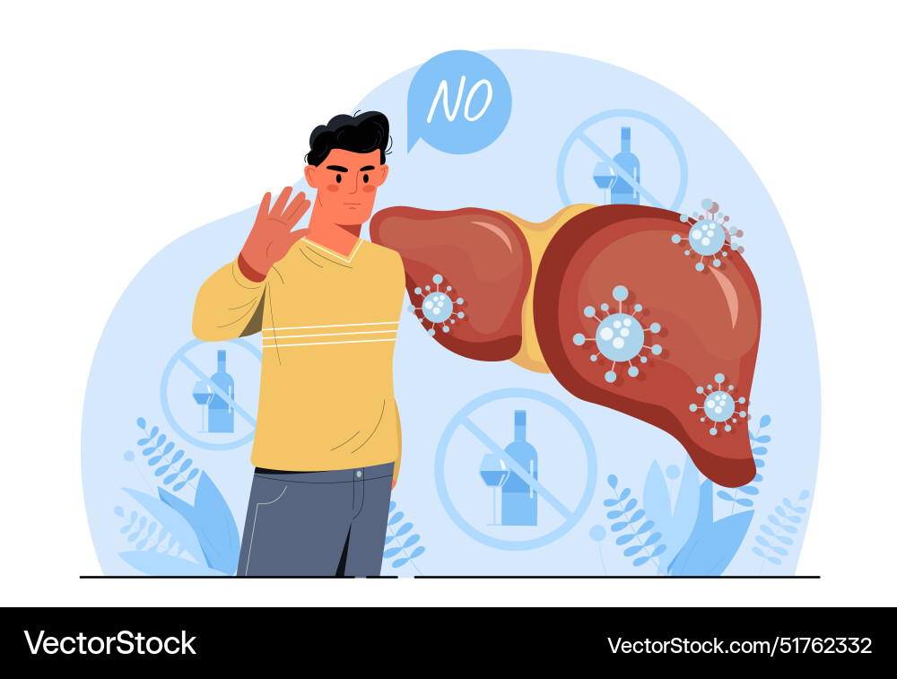 Stop drinking alcohol Royalty Free Vector Image