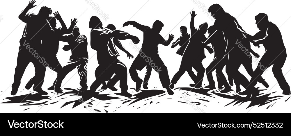 Tenebrous tussle dark fight emblem shadowed Vector Image