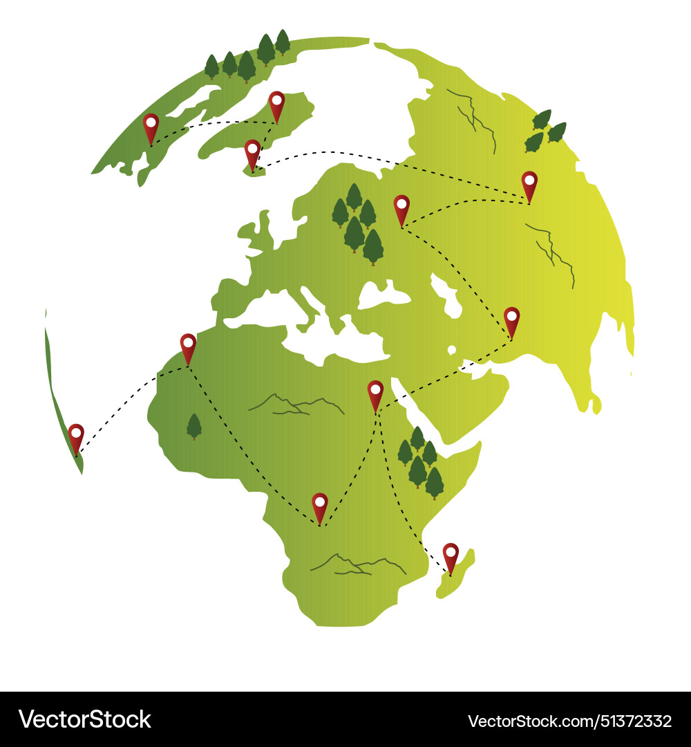 Travel background all elements and textures Vector Image