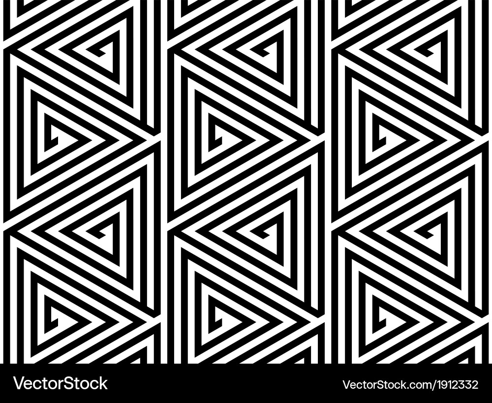 Triangles black white abstract seamless pattern Vector Image