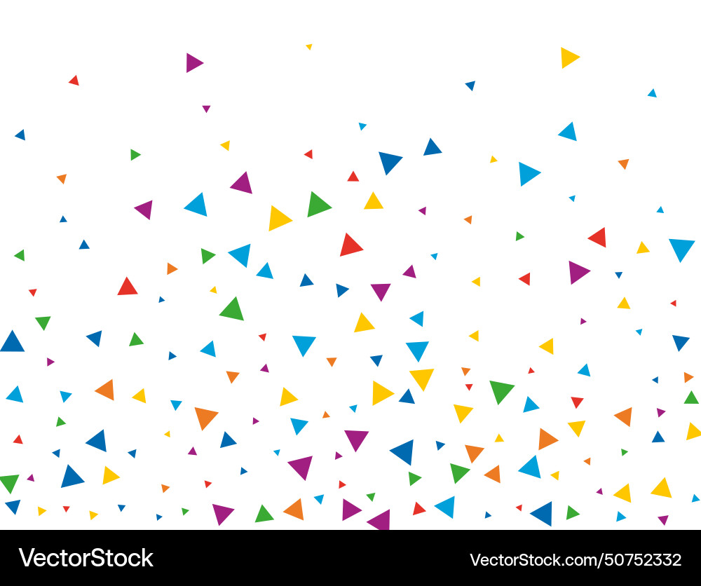 Triangular confetti light rainbow glitter Vector Image