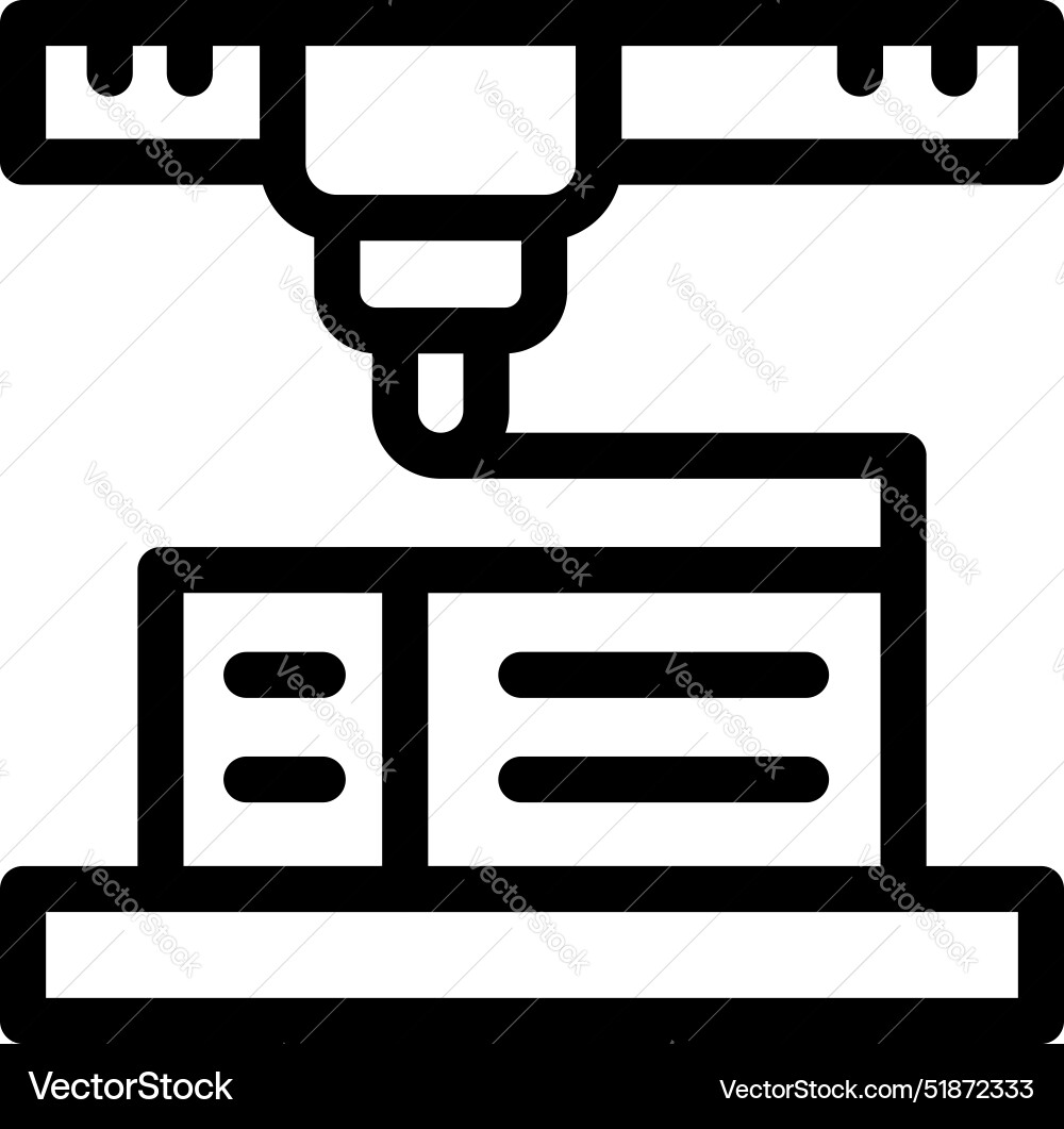 3d printer printing plastic model from computer Vector Image