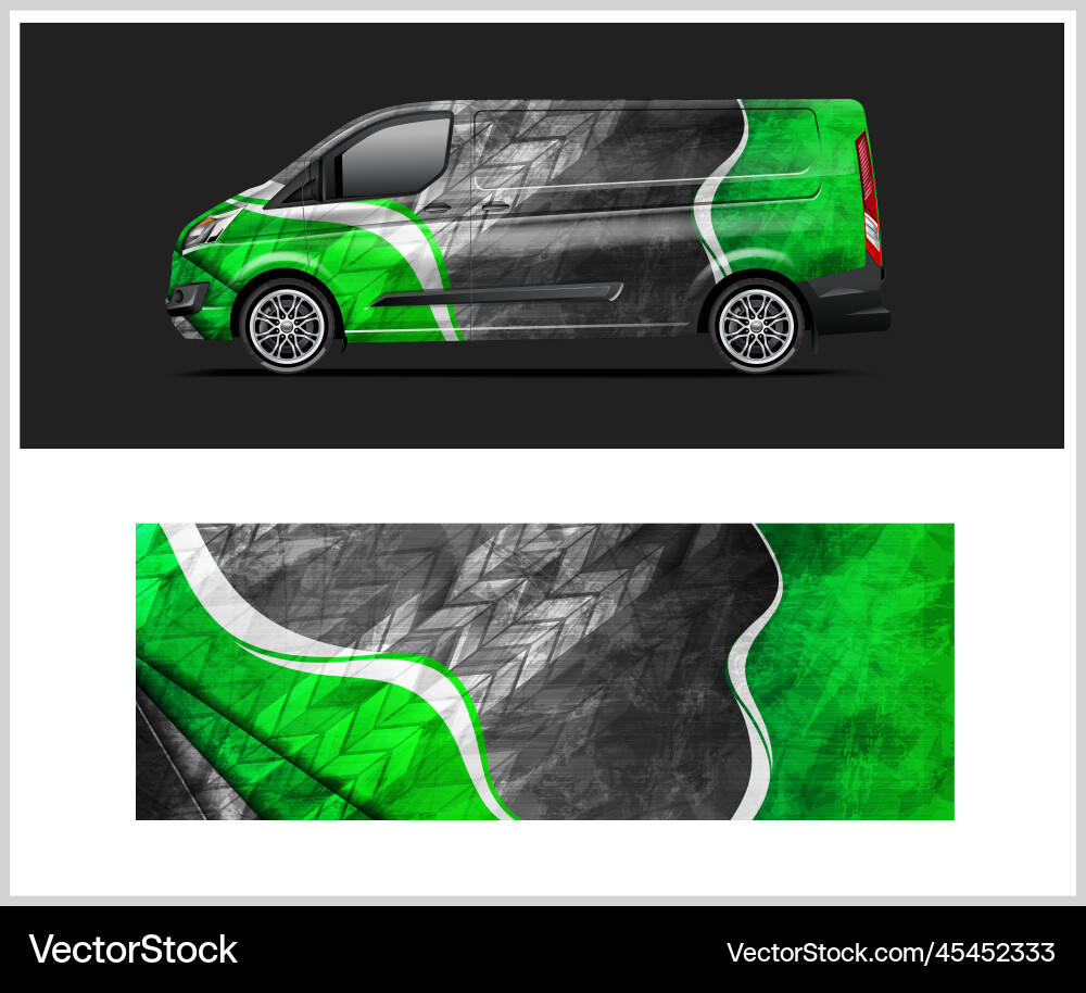 Car wrap design and vinyl sticker Royalty Free Vector Image