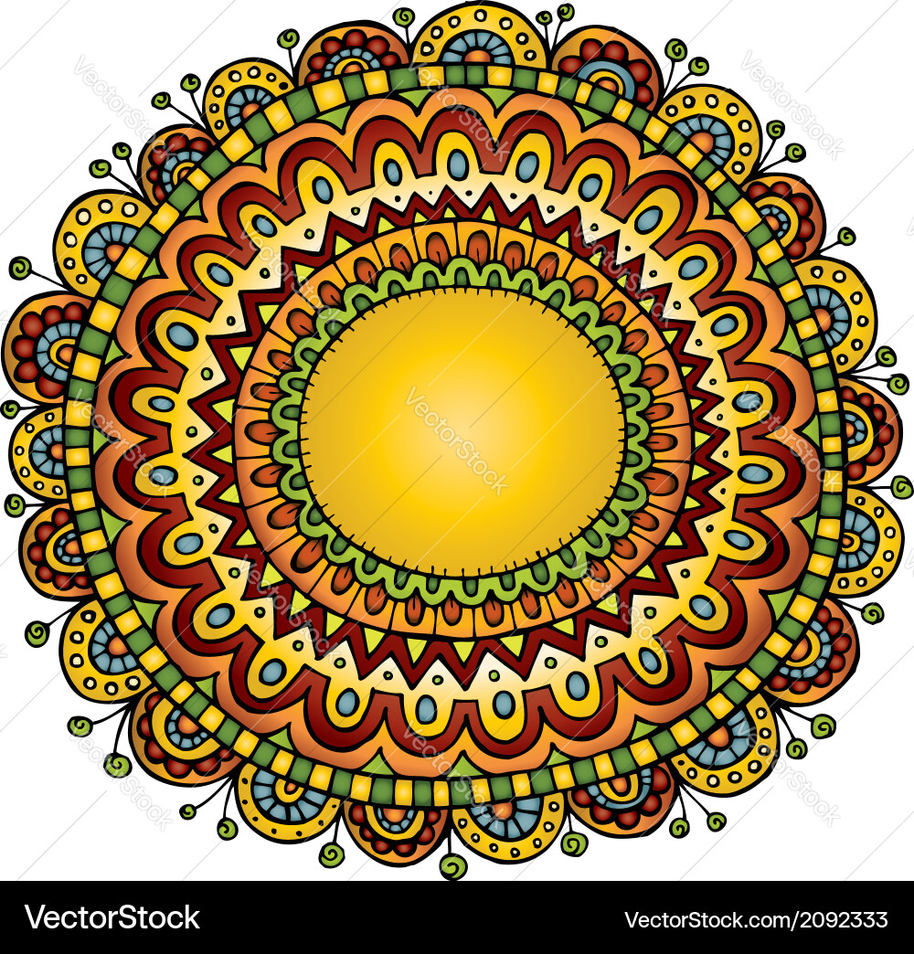 Fantasy fairy-tale round border Royalty Free Vector Image