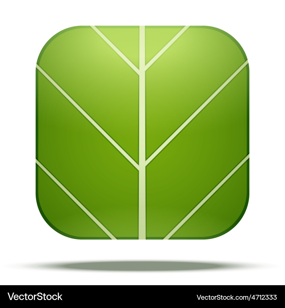 Blatt quadratische Ikone Lizenzfreies Vektorbild