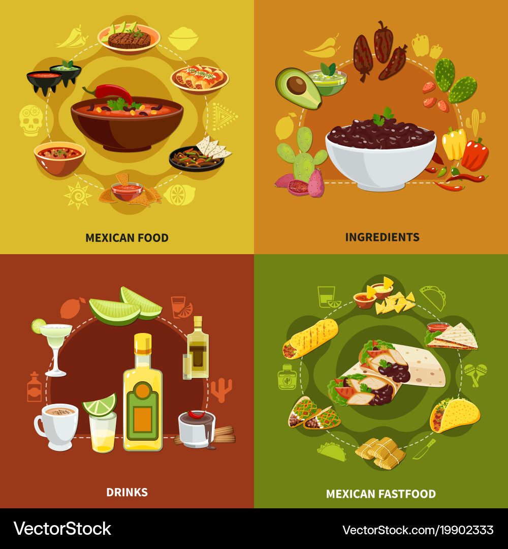 Mexican food design concept Royalty Free Vector Image