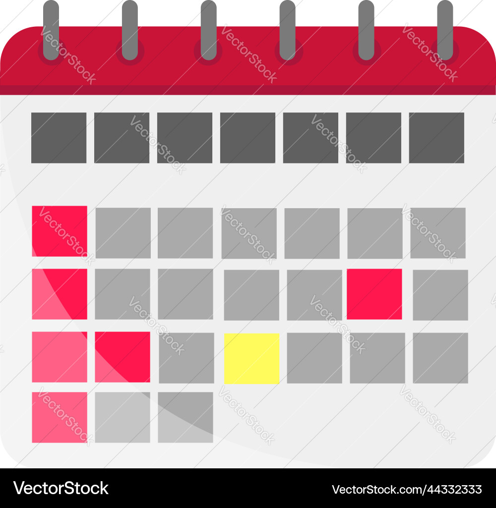 Monthly calender on a white background Royalty Free Vector