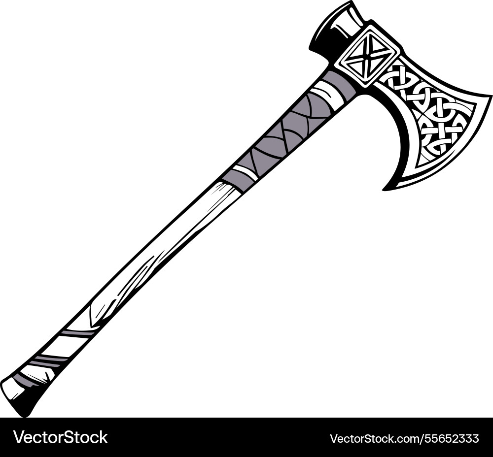 Viking axe Royalty Free Vector Image - VectorStock