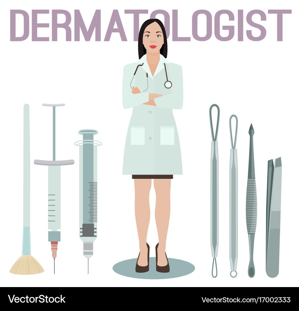 Woman dermatologist image Royalty Free Vector Image