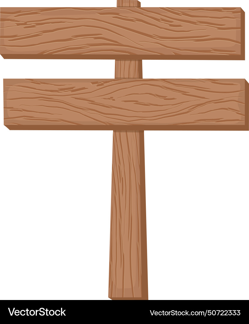 Wooden banner or sign post board Royalty Free Vector Image