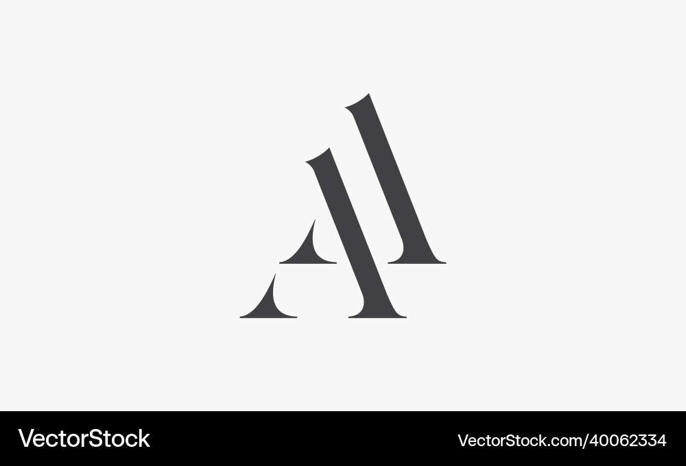 Aa letter logo concept isolated on white Vector Image