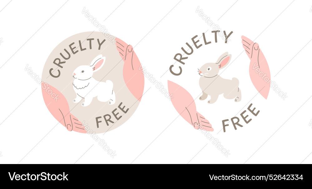 Cruelty free not tested on animals sticker Vector Image