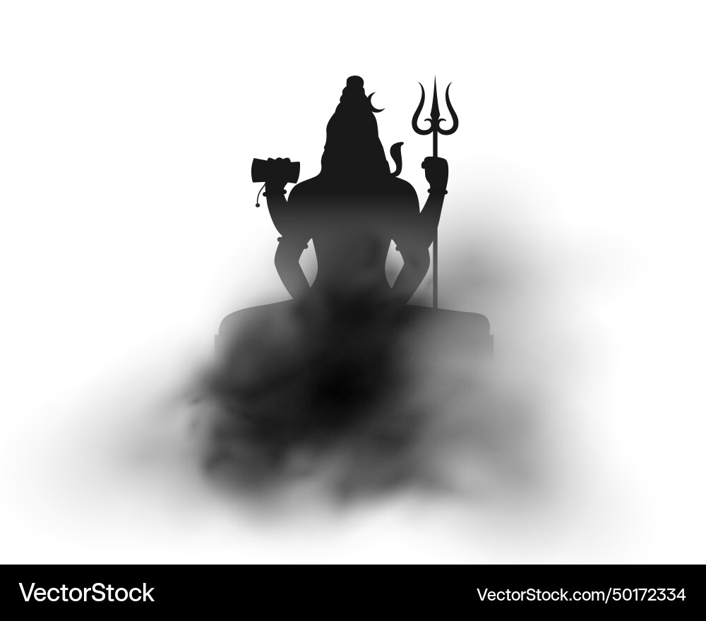 Dark Lord Shiva Silhouette Royalty Free Vector Image