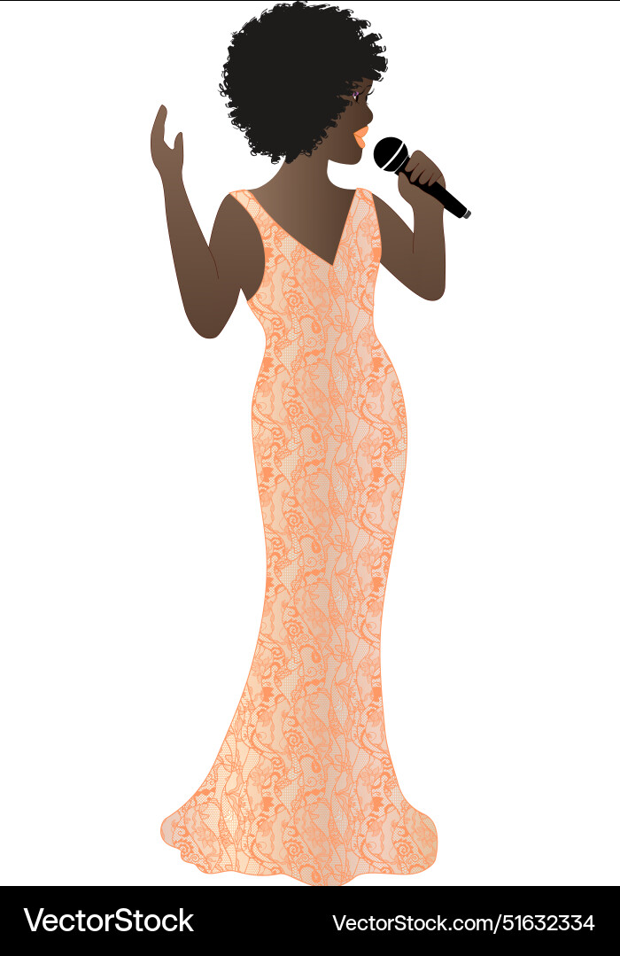 Diva -female jazz singer Royalty Free Vector Image