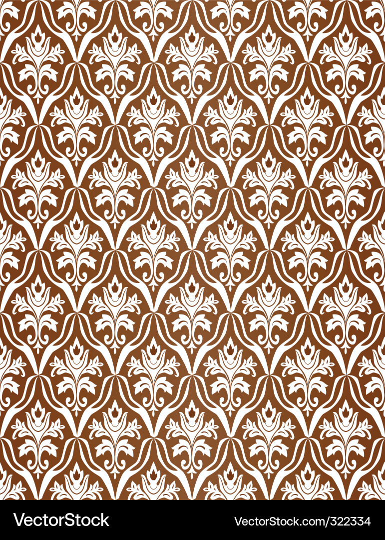 Elegant Baroque Wallpaper Pattern Royalty Free Vector Image