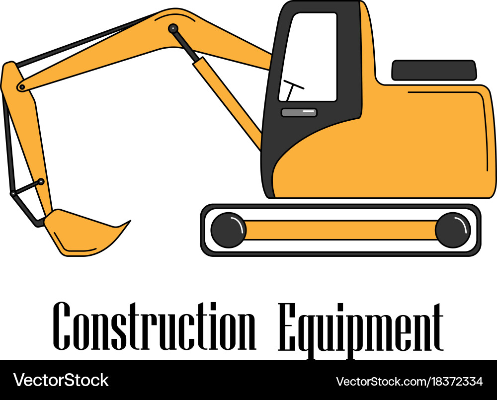 Excavator Royalty Free Vector Image - VectorStock