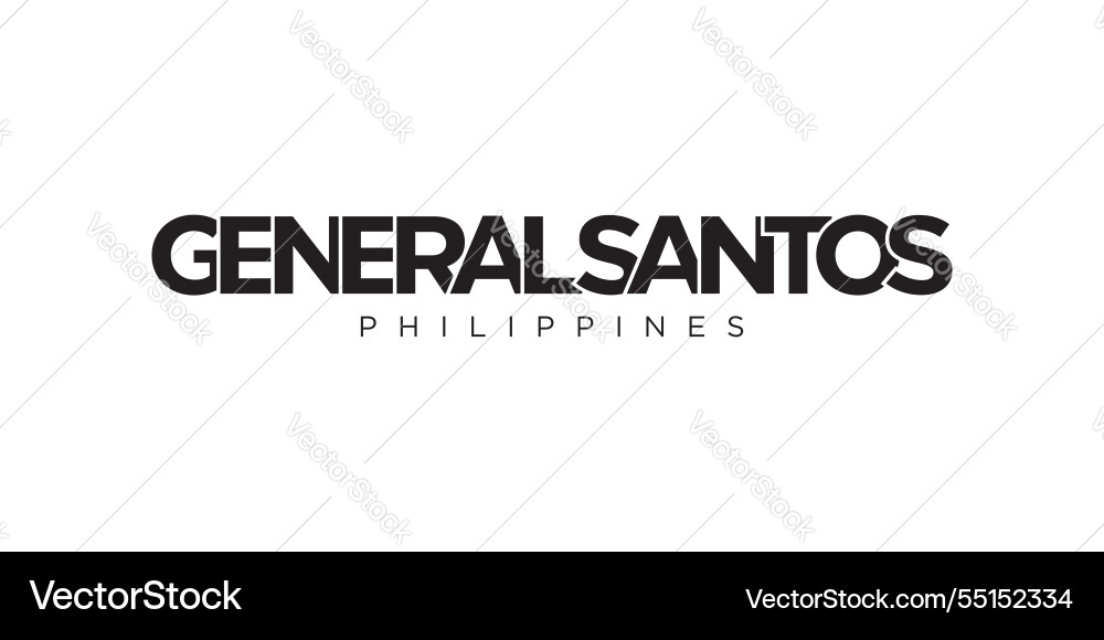 General santos in the philippines emblem Vector Image