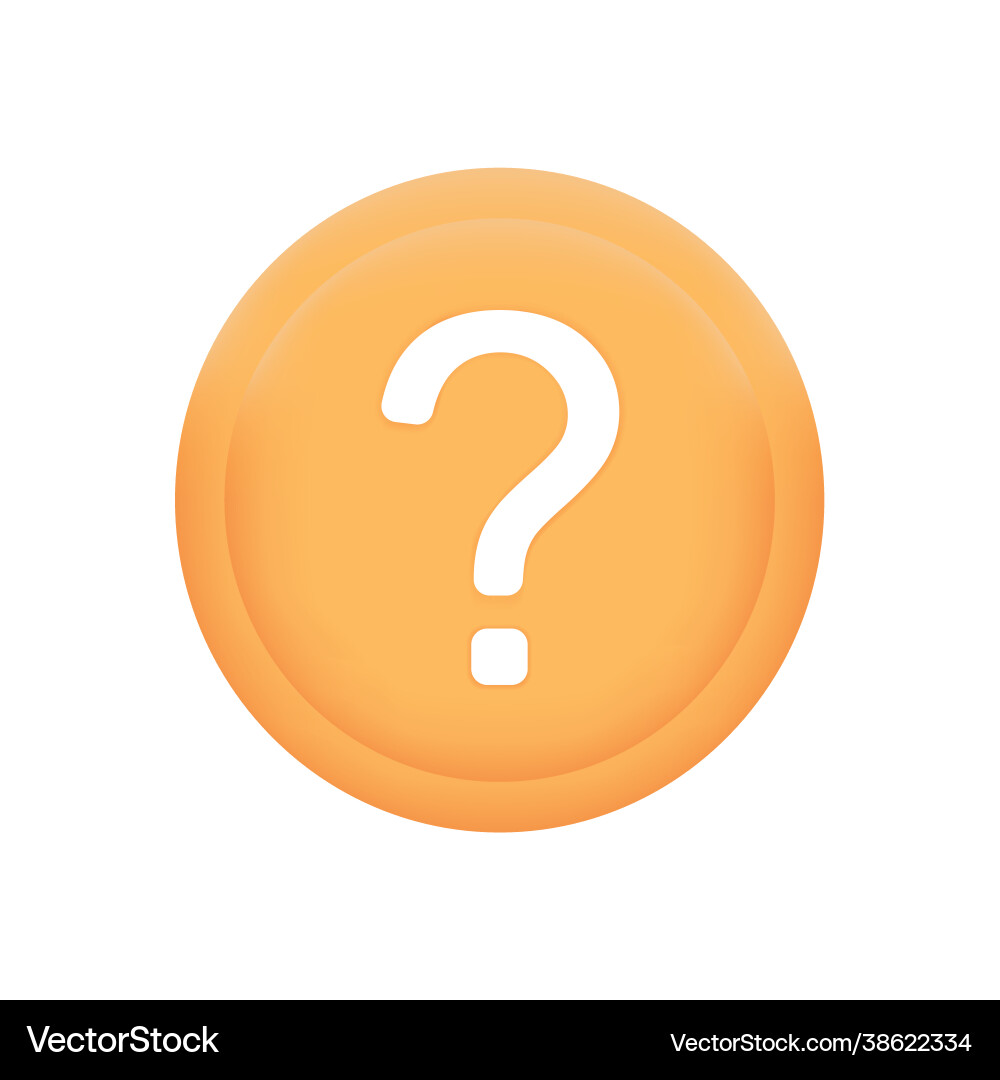 Question mark on yellow circle Royalty Free Vector Image