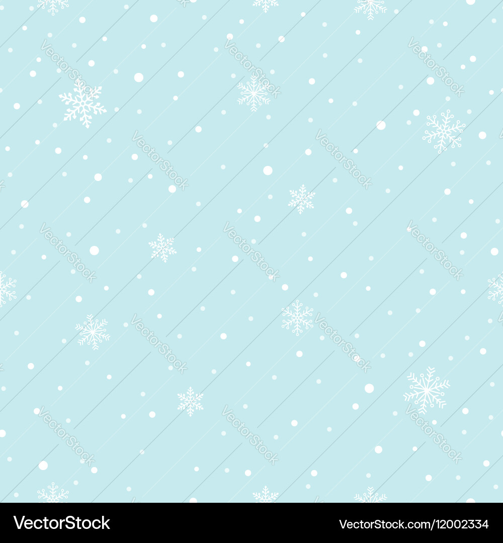 Snowflakes falling seamless pattern Royalty Free Vector