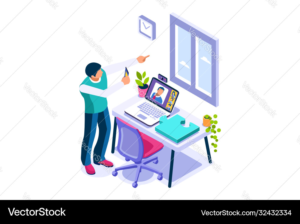 Working cartoon concept business Royalty Free Vector Image