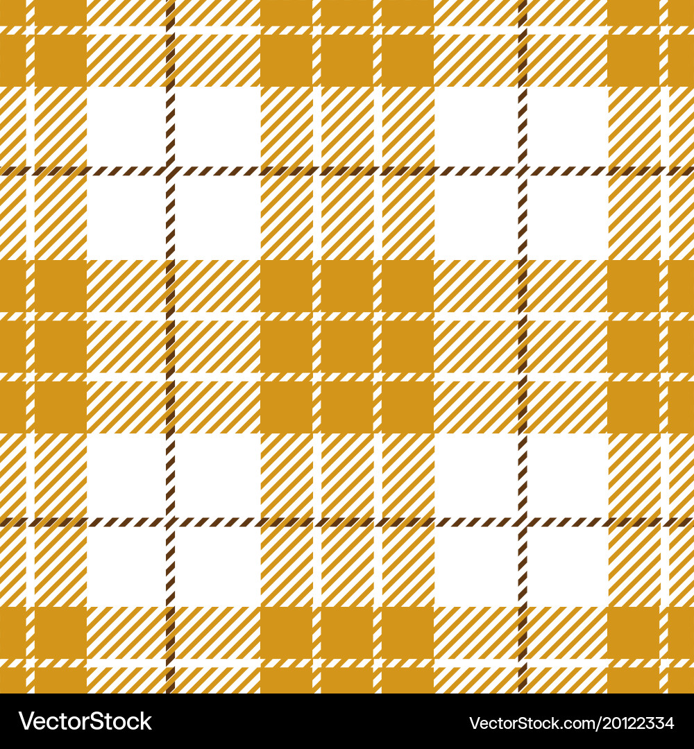 Yellow tartan plaid seamless pattern Royalty Free Vector