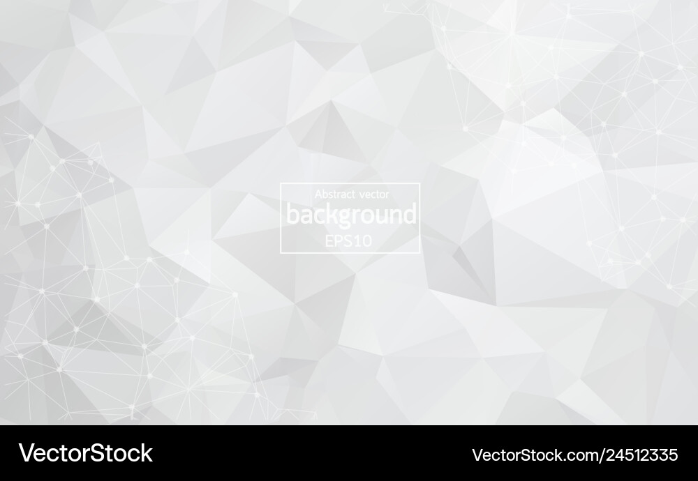 Abstract white geometric polygonal background Vector Image