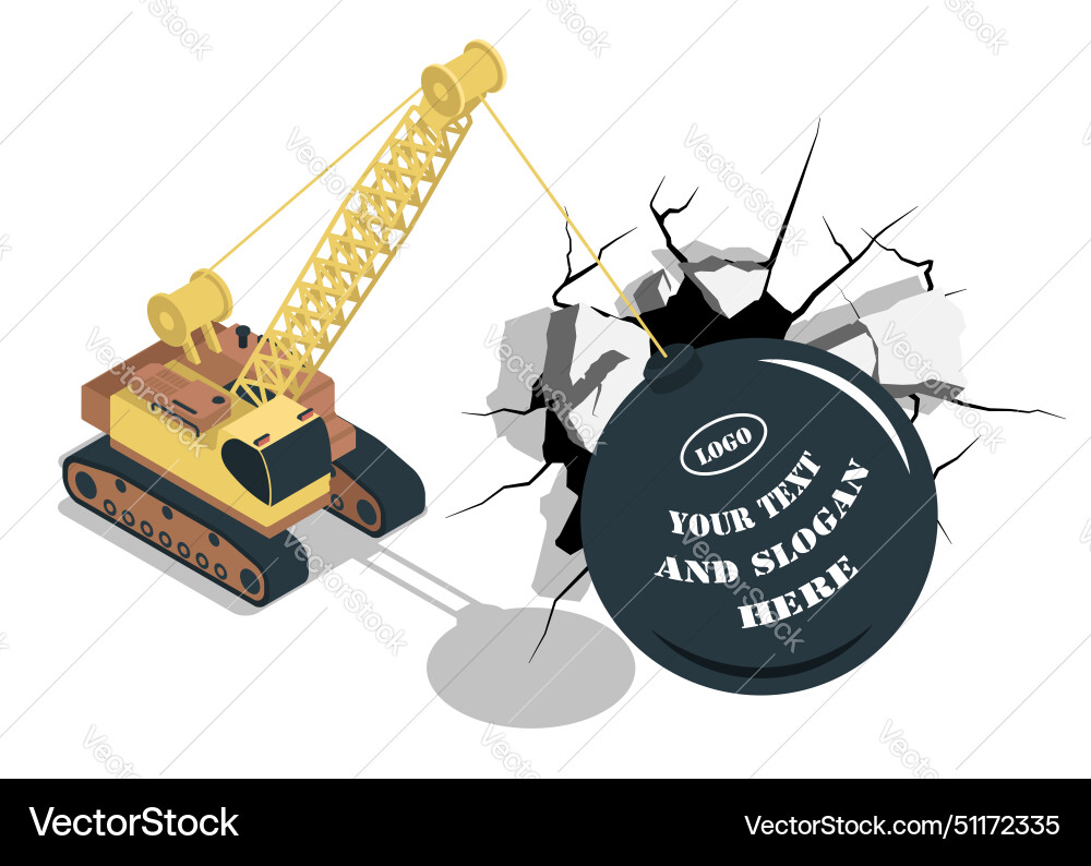 Advertisement slogan of construction company Vector Image