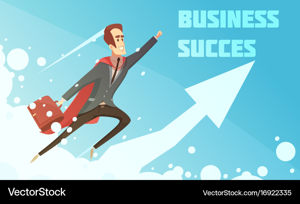 Business Growth Poster - Ascent Royalty Free Vector Image