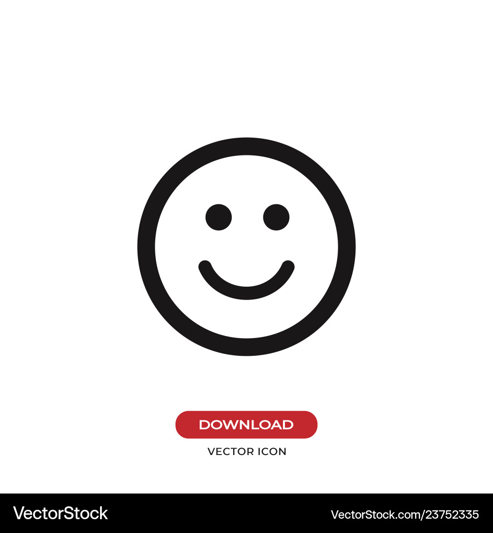 Happy smile icon Royalty Free Vector Image - VectorStock