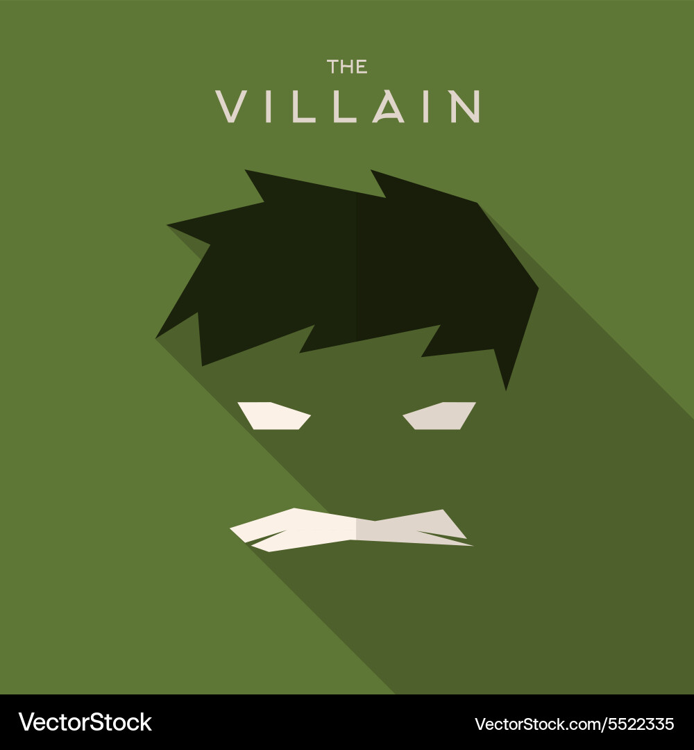 Mask villain flat style icon logos Royalty Free Vector Image