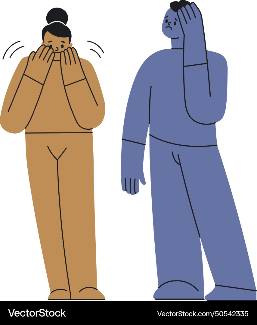 Modern emotional and expression Royalty Free Vector Image