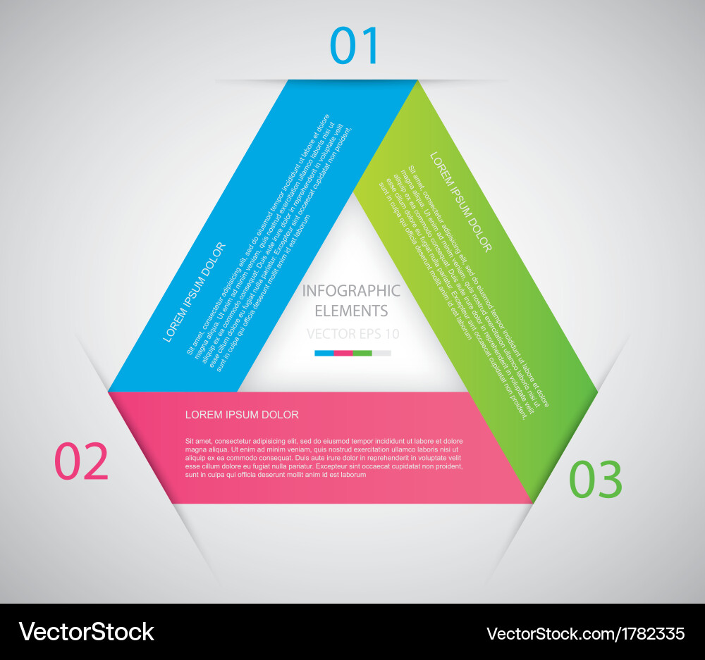 Modern Triangle Infographic Template Royalty Free Vector