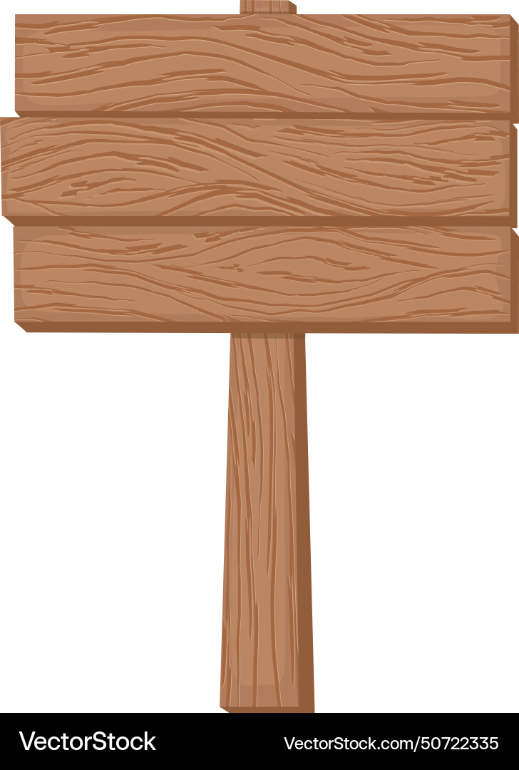 Wooden banner or sign post board Royalty Free Vector Image