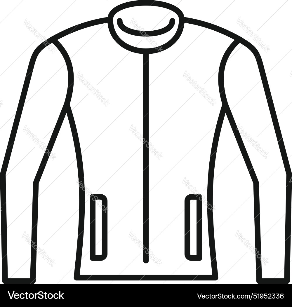 Bike jacket protecting motorcyclist while driving Vector Image