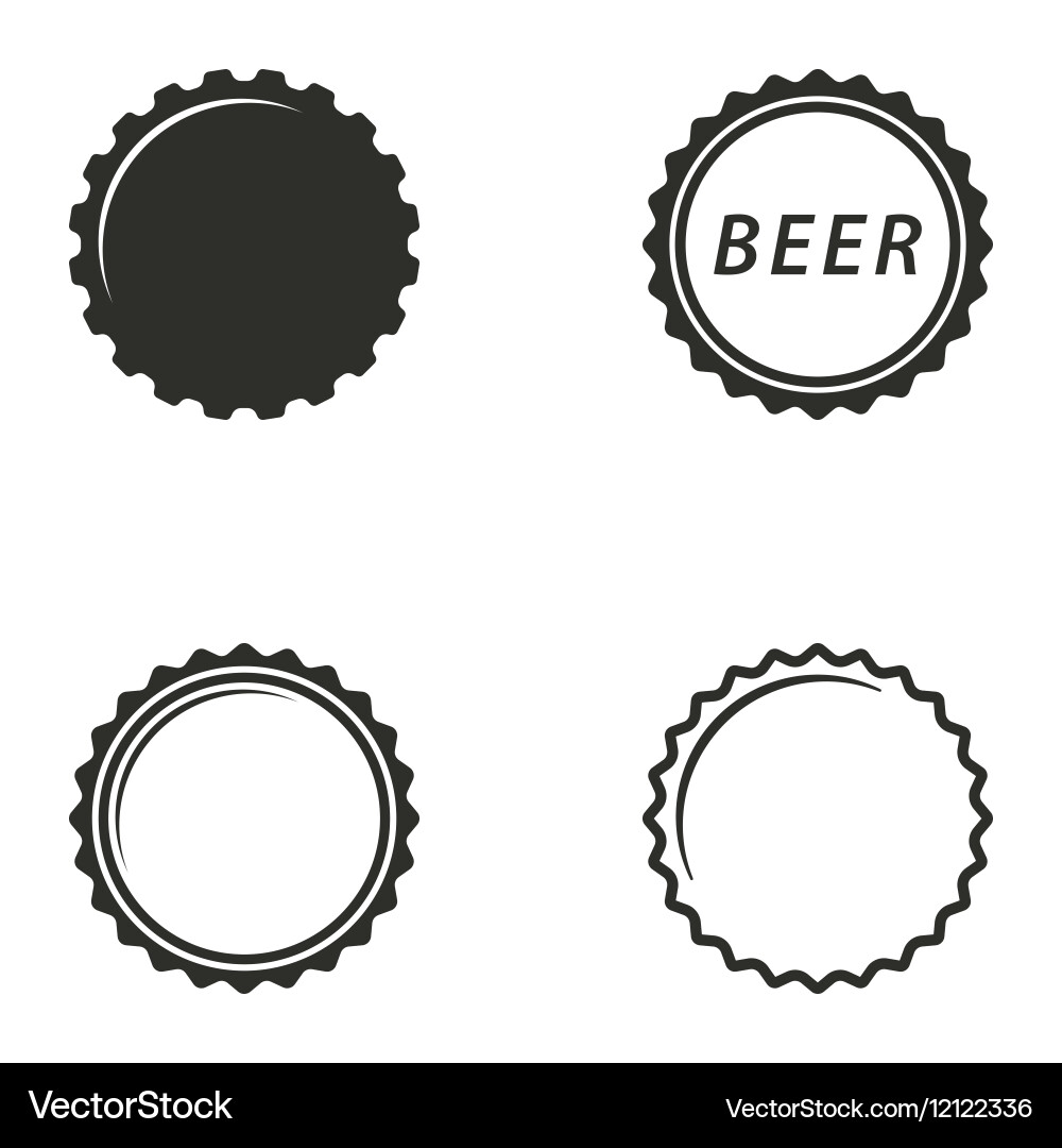 Bottle cap icon set Royalty Free Vector Image - VectorStock