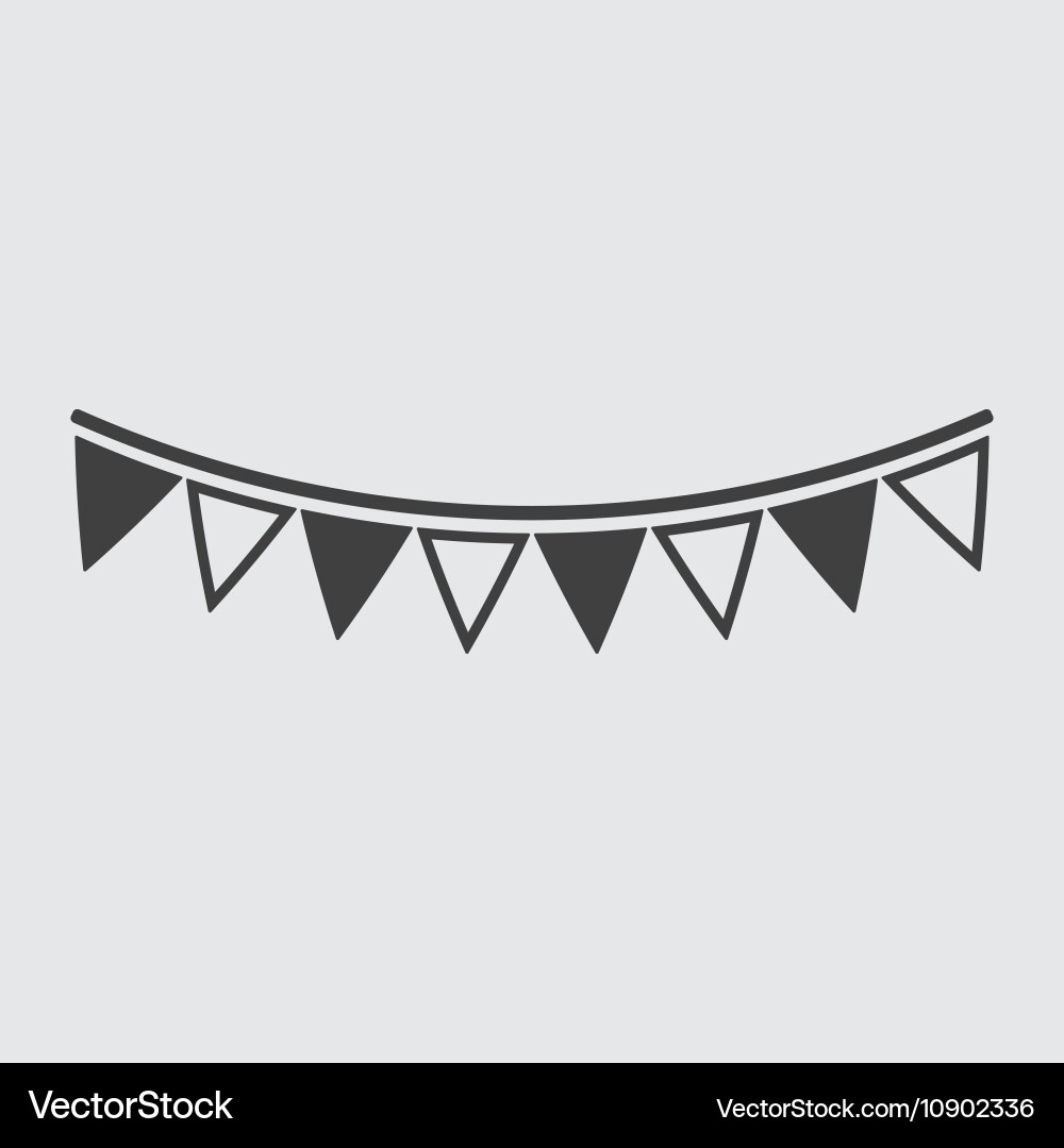 Bunting icon Royalty Free Vector Image - VectorStock