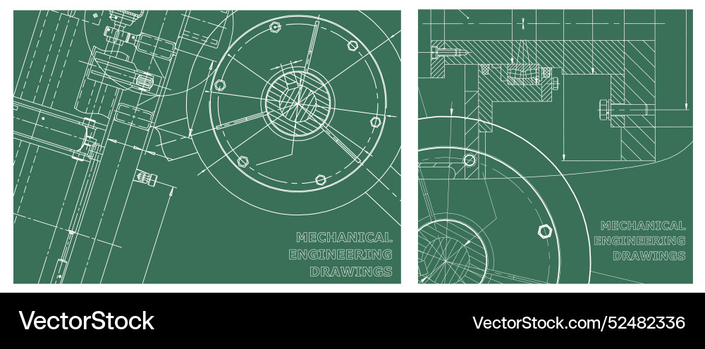 Engineering set cover flyer banner background Vector Image