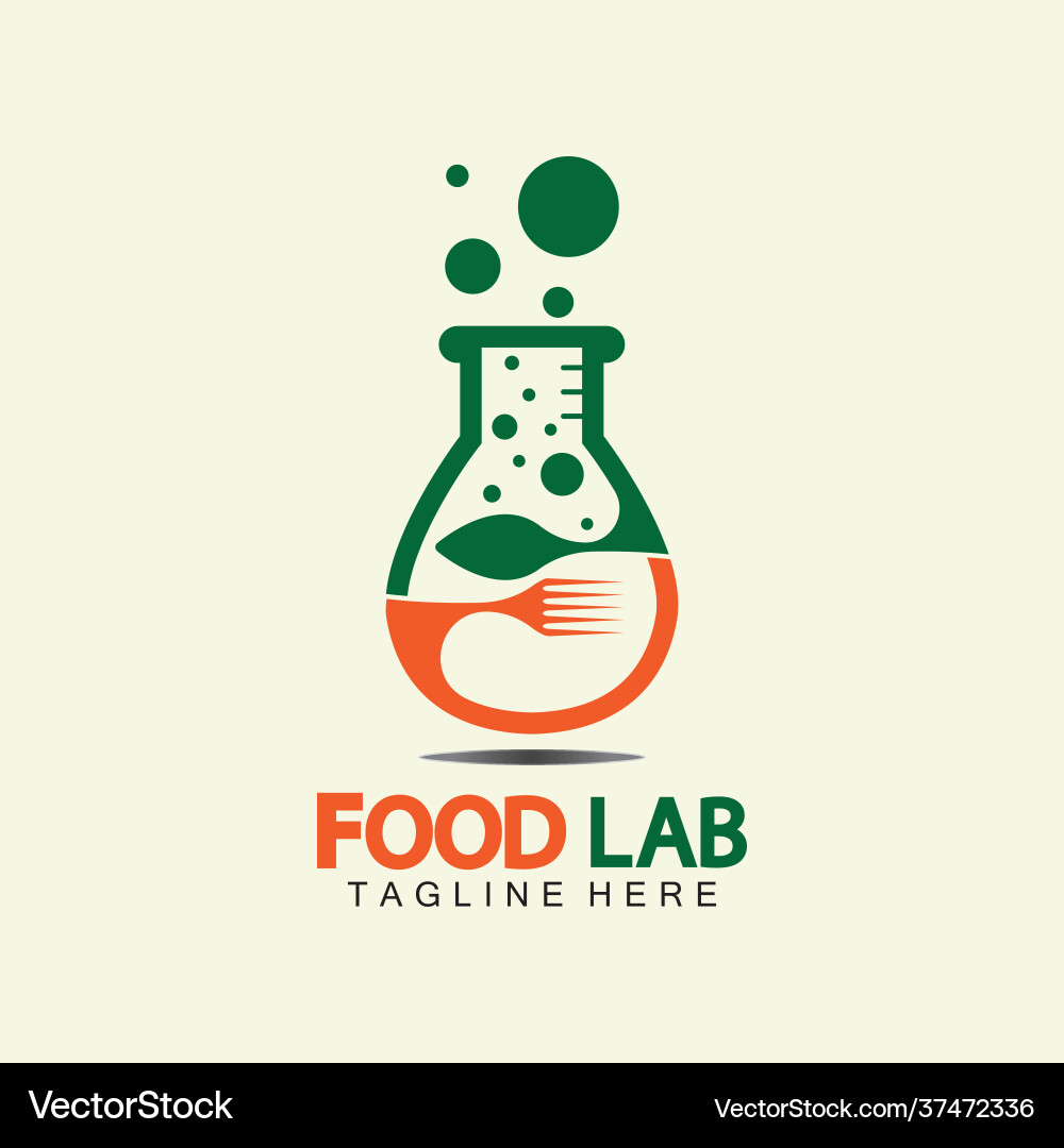 Food lab logo icon design template logolab Vector Image