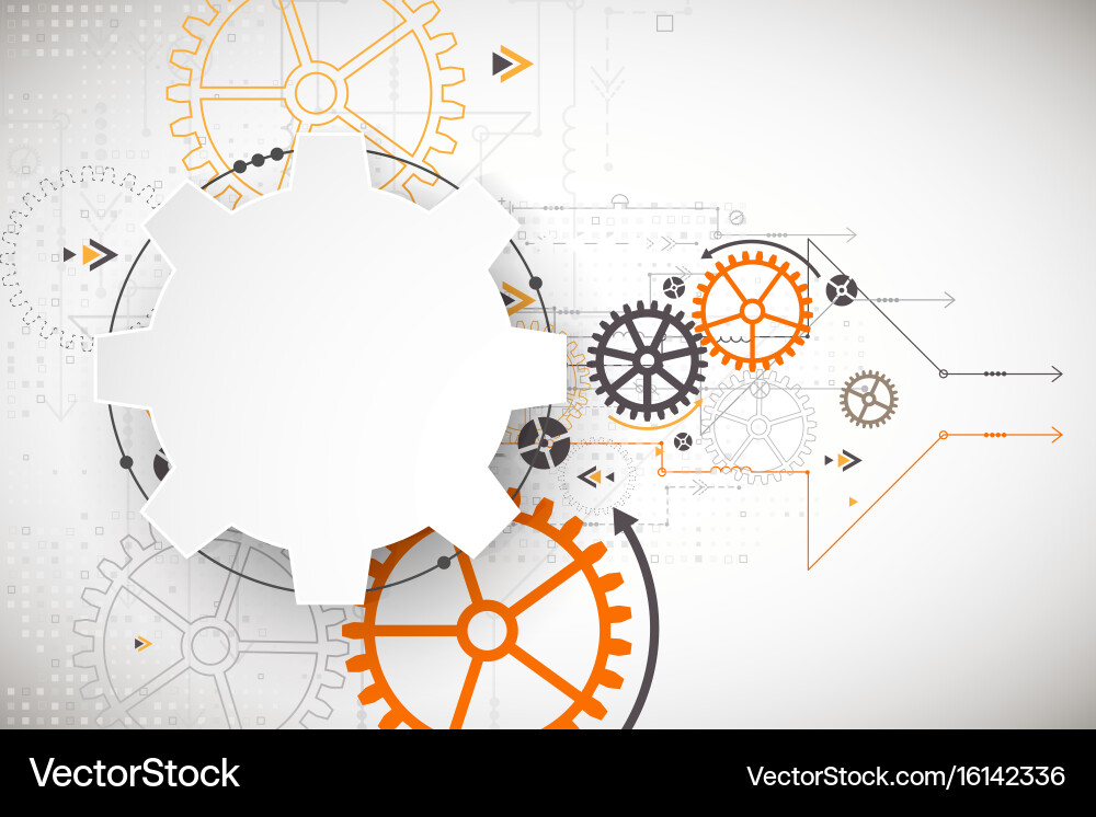 Hi-tech digital technology and engineering theme Vector Image