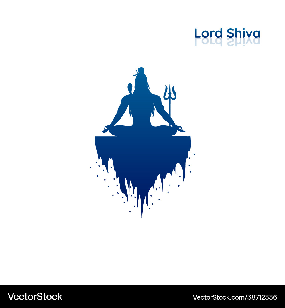 Lord shiva art design Royalty Free Vector Image