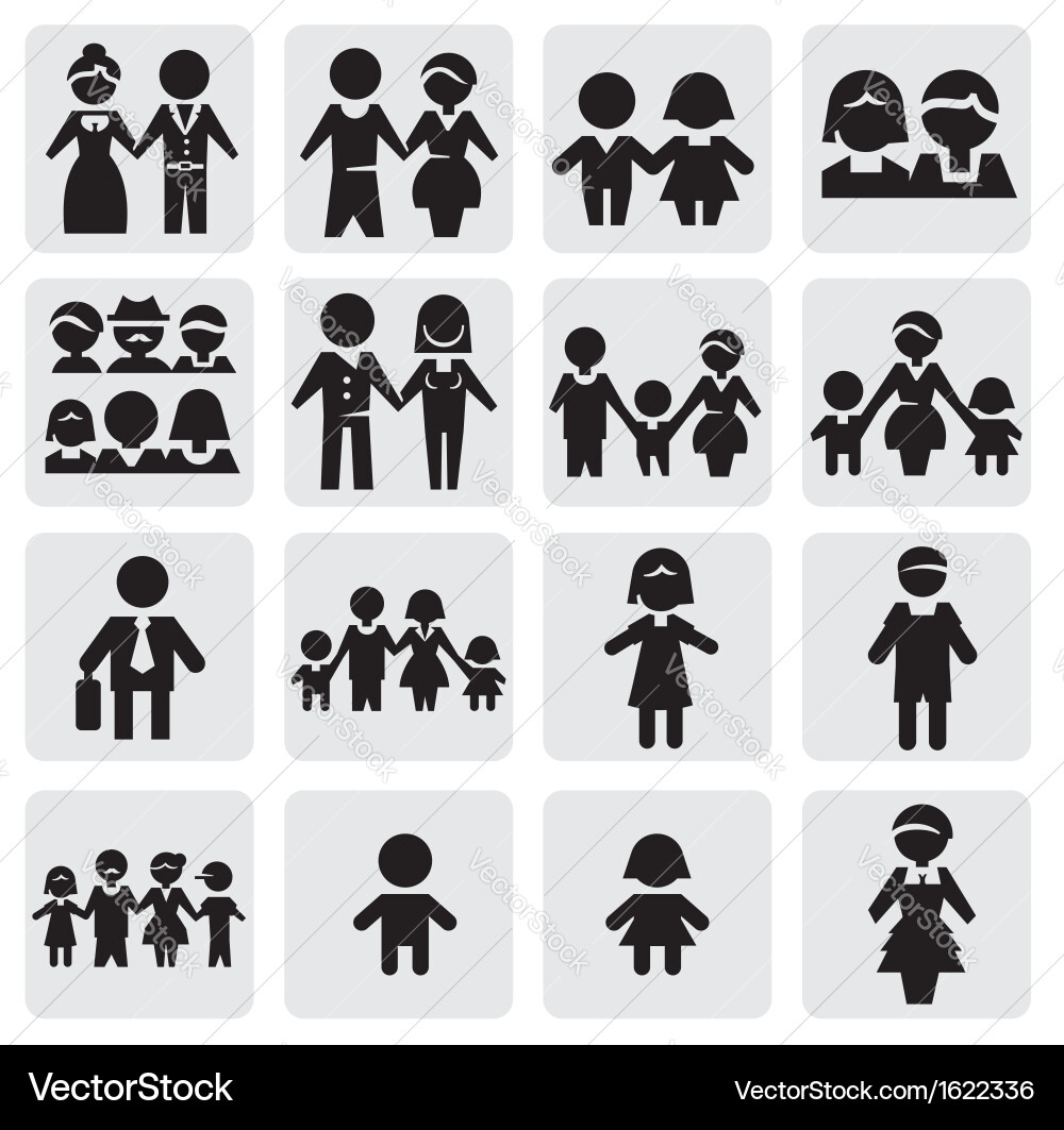 Menschen Icons Lizenzfreies Vektorbild - VectorStock