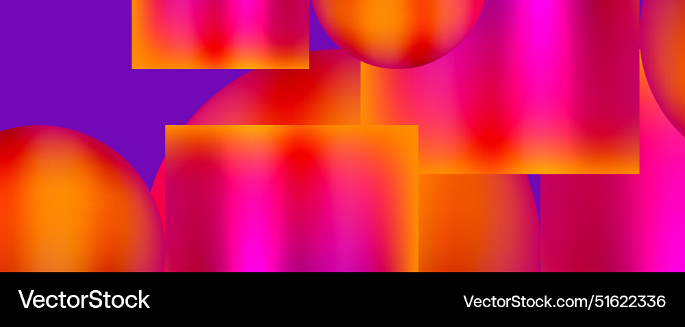 Neon colorful geometric shapes Royalty Free Vector Image