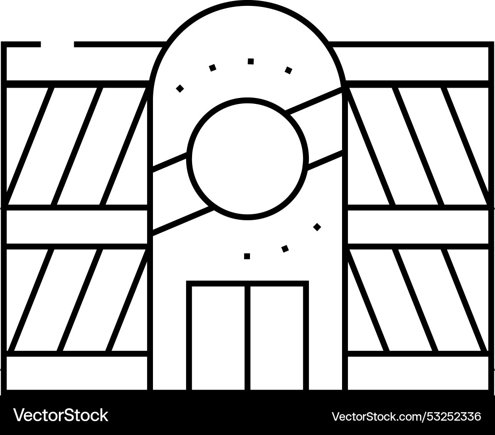 Night club building line icon Royalty Free Vector Image