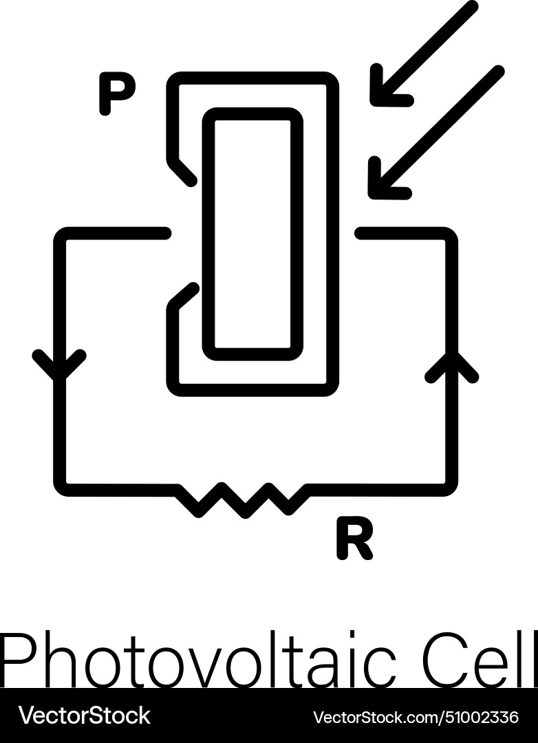Photovoltaic cell Royalty Free Vector Image - VectorStock
