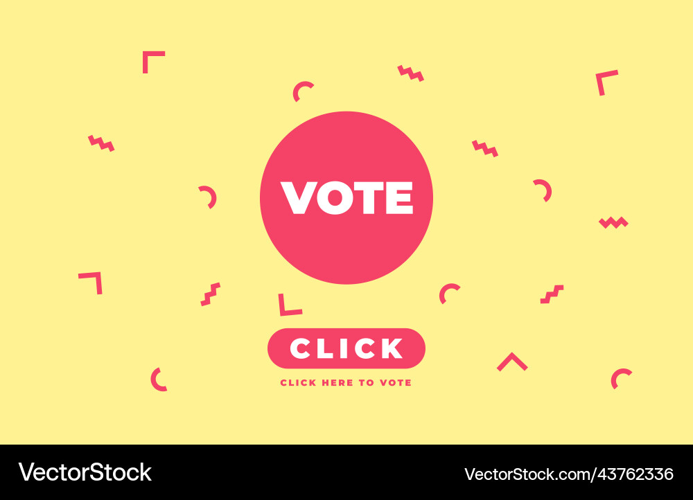 Presidential election online voting banner design Vector Image